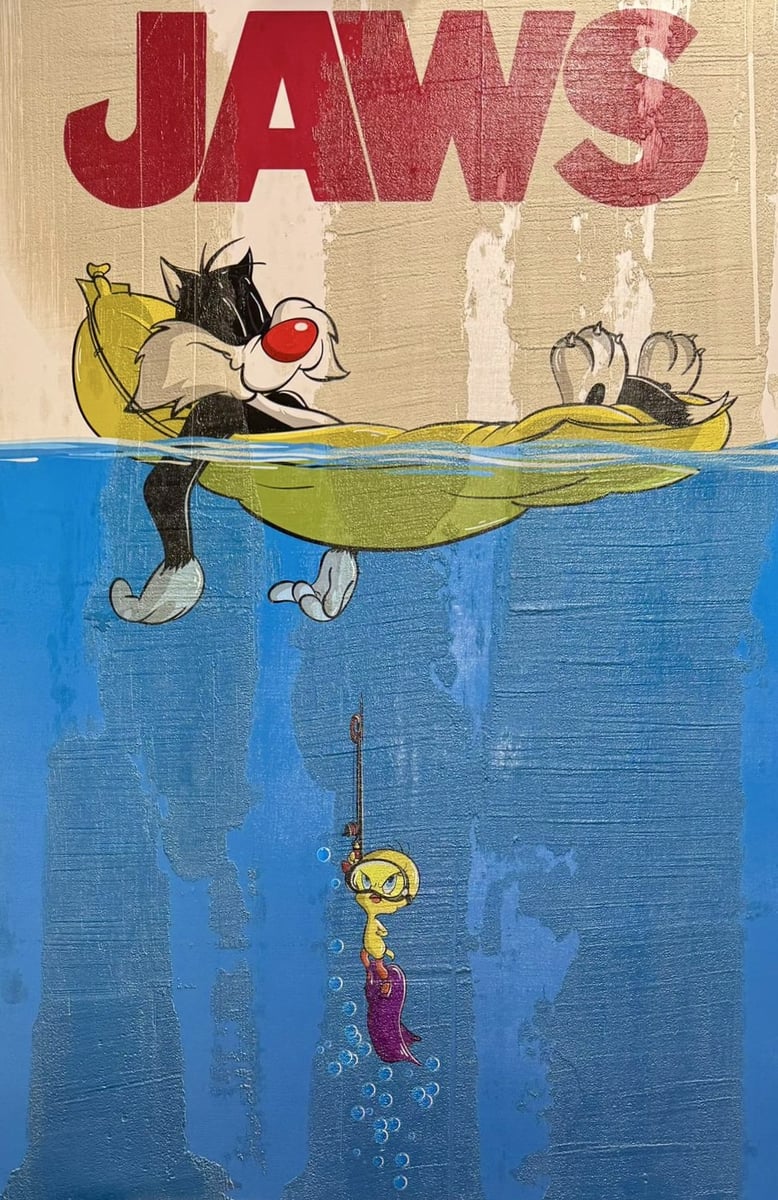 Jaws V4 Titi & Sylvestre - dibond